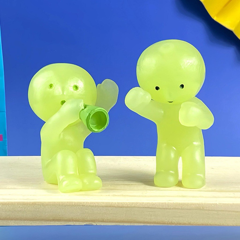 Smiski Luminous Figurines Toys Dashboard Ornament Cute Figurines ...