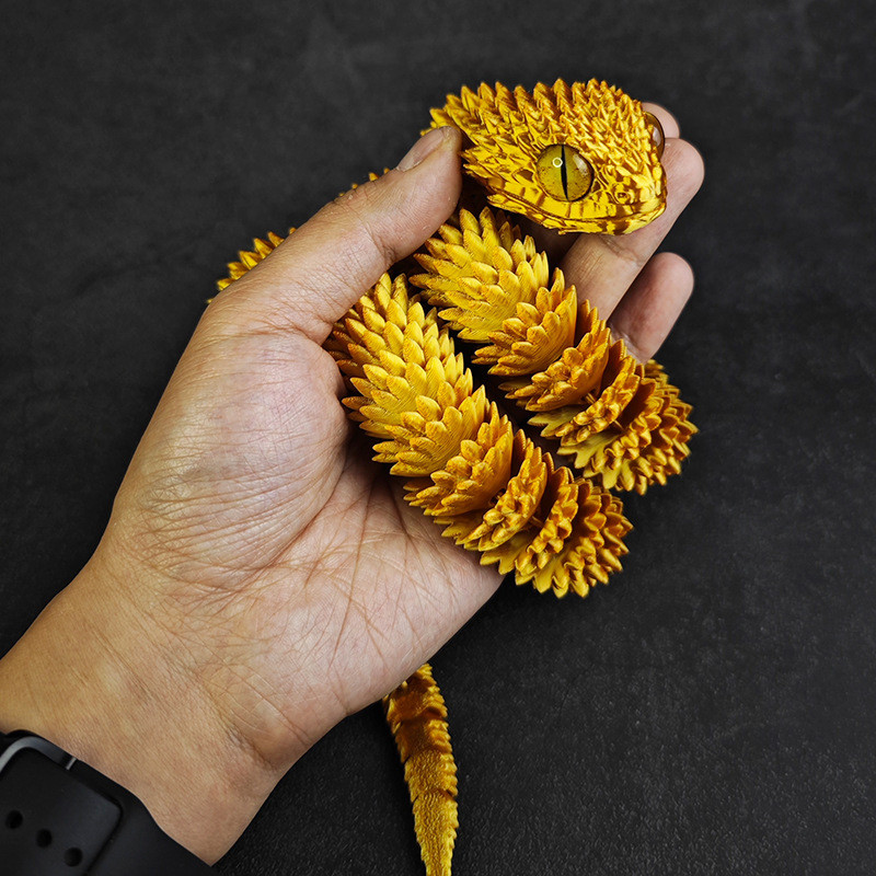 guyumao Action Figure 3D Printed Snake Articulated Bush Viper Toy ...