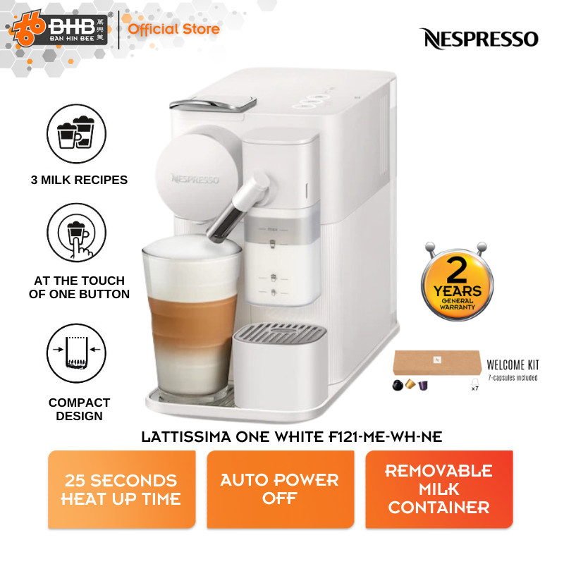 Nespresso Lattissima One Coffee Machine Fully Automatic F121-ME-WH-NE / F121-ME-BK-NE Mesin Kopi ...