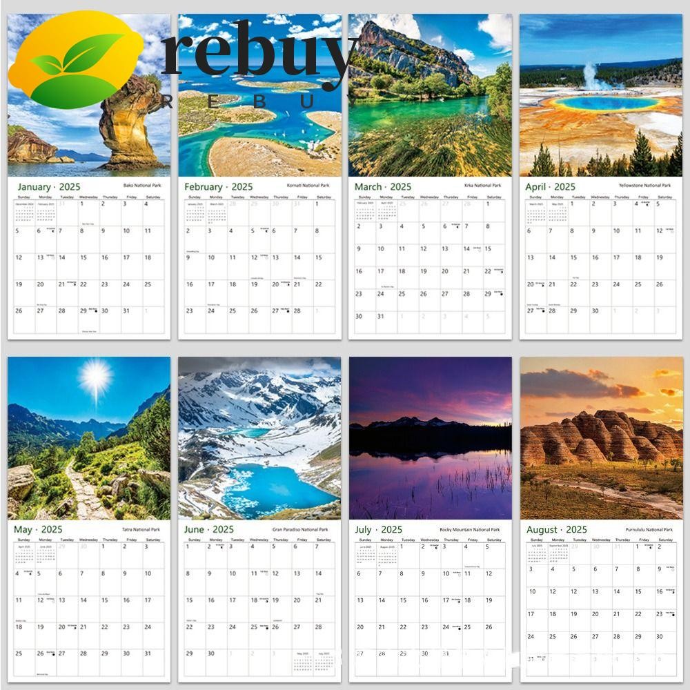 REBUY 2025 National Parks Calendar, with Beautiful Scenic Photos ...