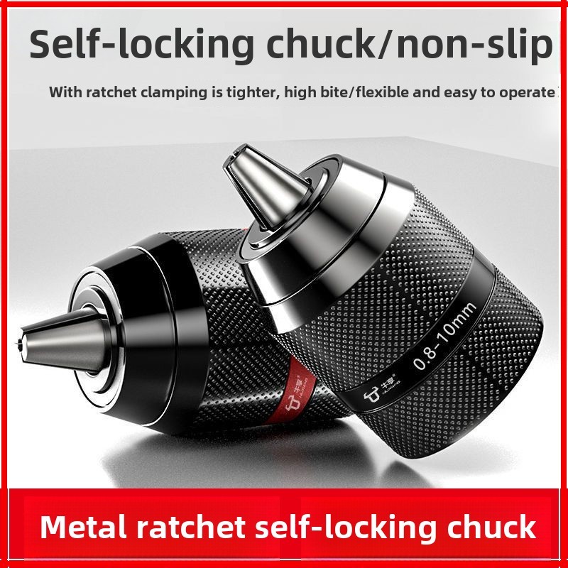 Metal ratchet self-locking drill chuck 10/13mm conversion electric ...