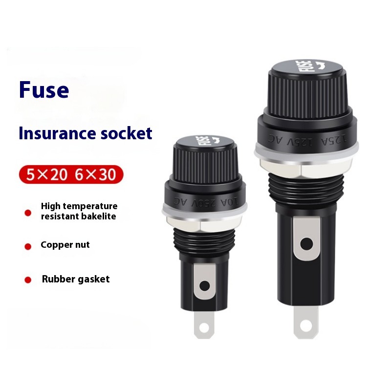 FUSE black fuse holder 5*20 fuse holder 6X30 high temperature resistant ...