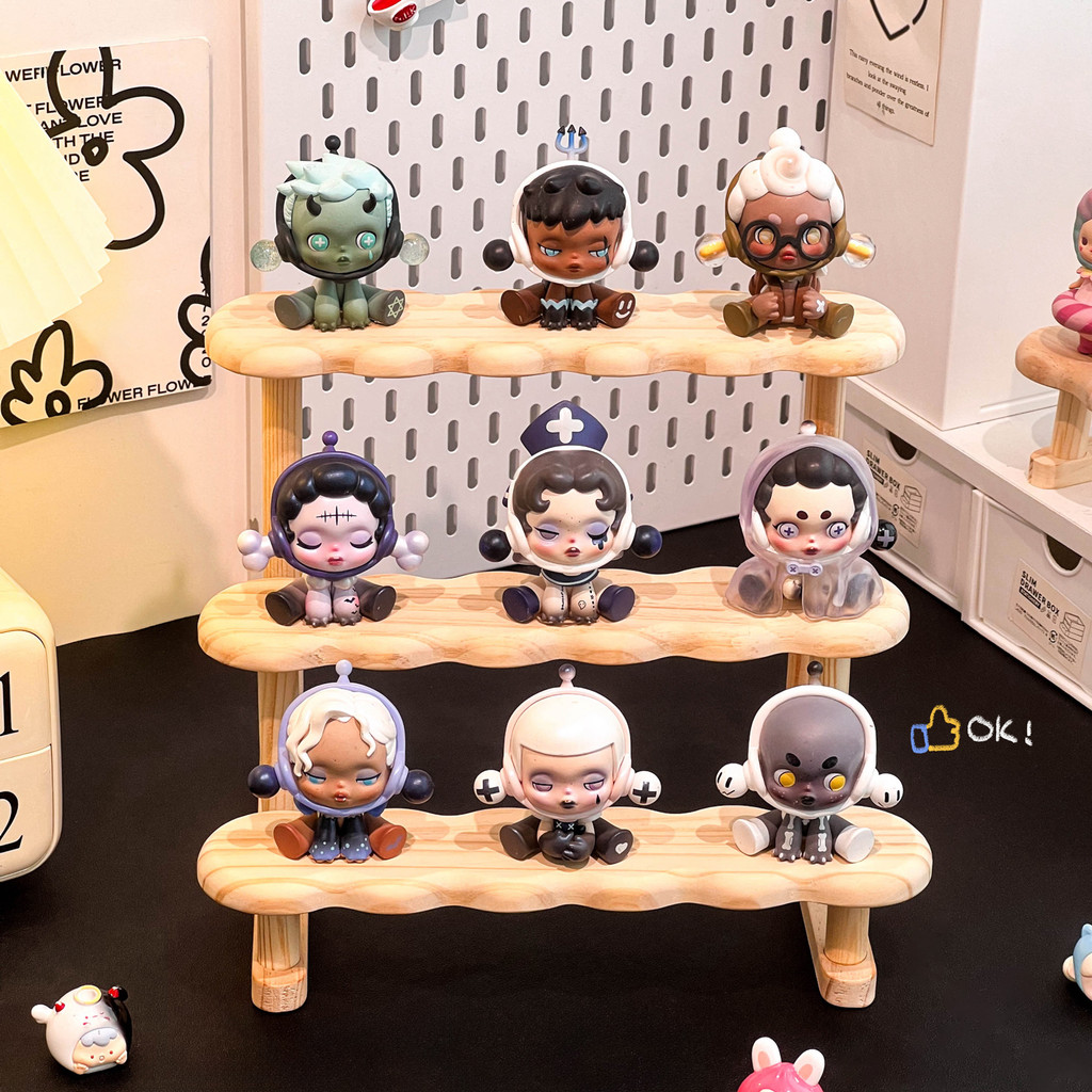 Wooden Stand for Figures Pop Mart Display Riser Stand Organizer Shelf ...