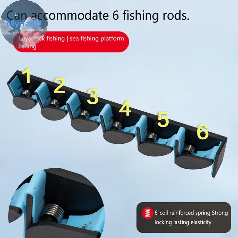 MyriadU Fishing Rod Holders Vertical Rod Rack Store Up To 6 Rods Space ...