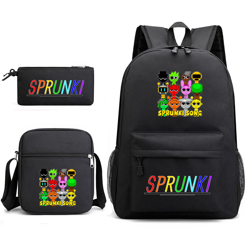 3pcs/Set Sprunki Backpack Student School Bag Three Piece Game Pencil ...
