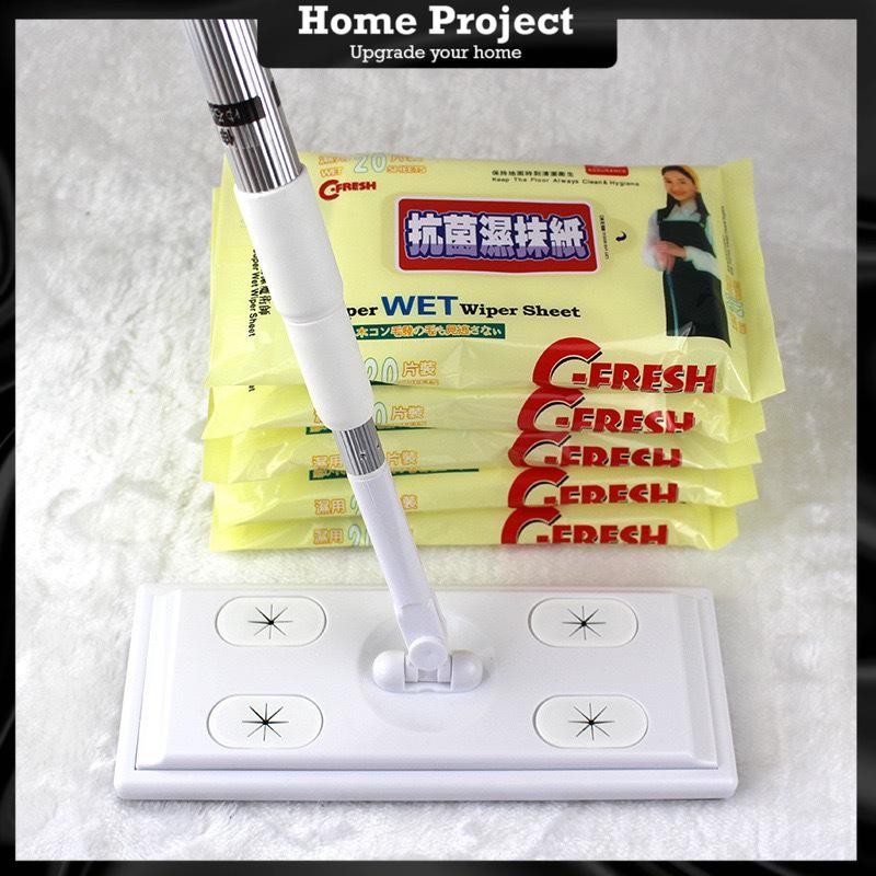 Mop Tisu Pakai Buang Wet Dry Wipe Tissue Wipes Kertas Pengelap Lantai ...