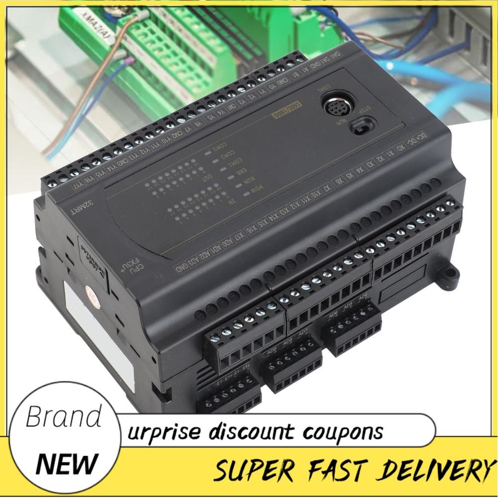 Freemarket PLC Controller Kit Industrial Control Board FX3U 32MR 16 in Out 1 RS232 2 RS485 4 ...