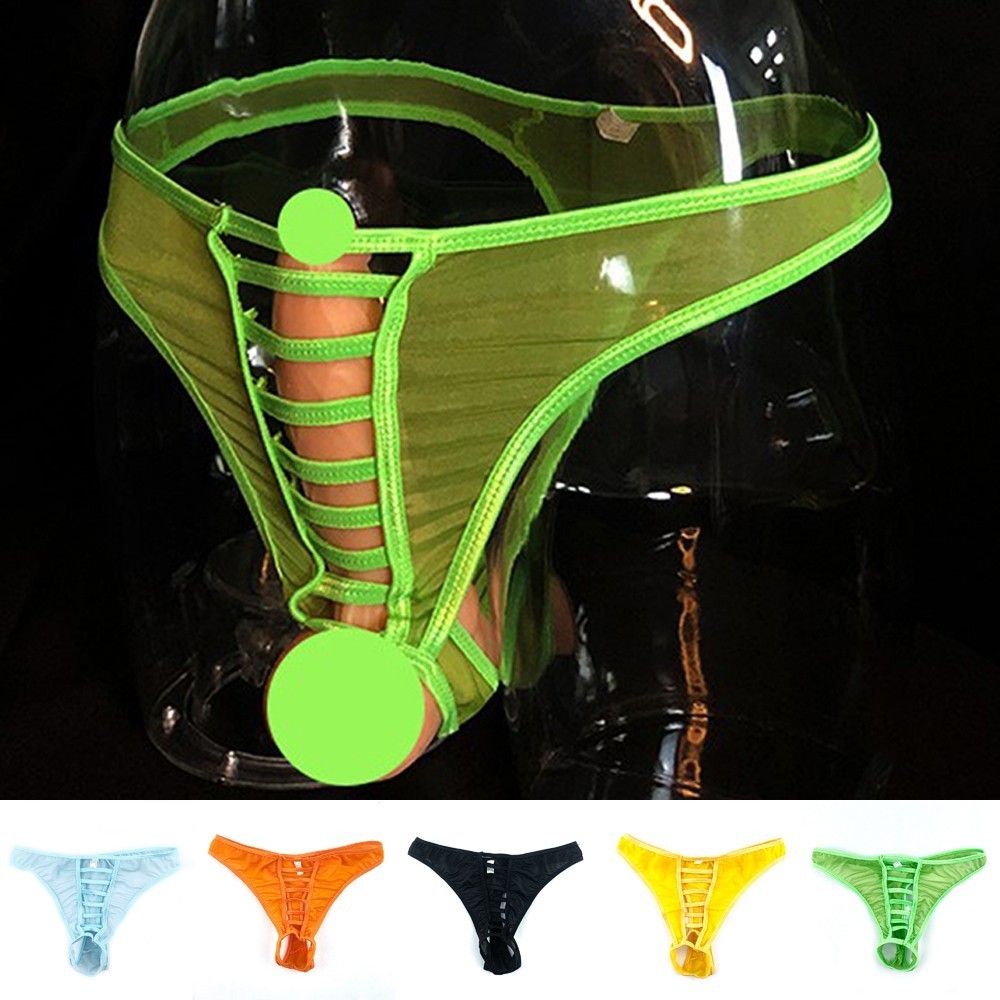 【fstylefang】 High-Quality Man Underwear Sexy Fishnet Open Crotch Briefs ...