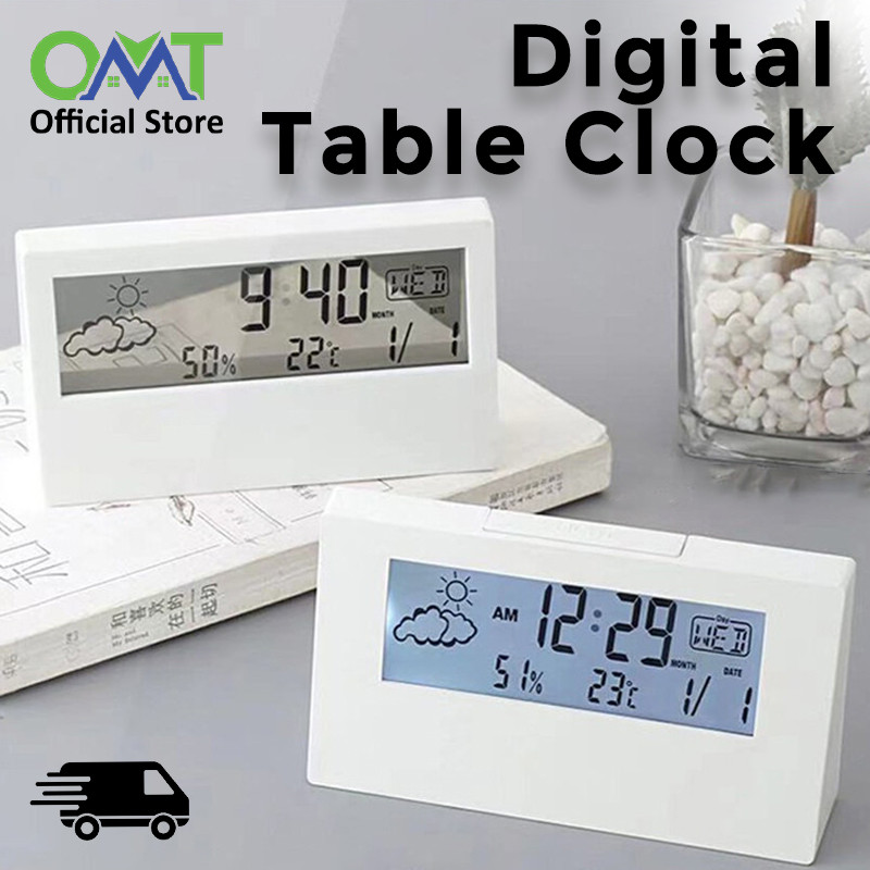 Multifunction Digital Time Table Clock Study Desk Table Decoration Jam ...