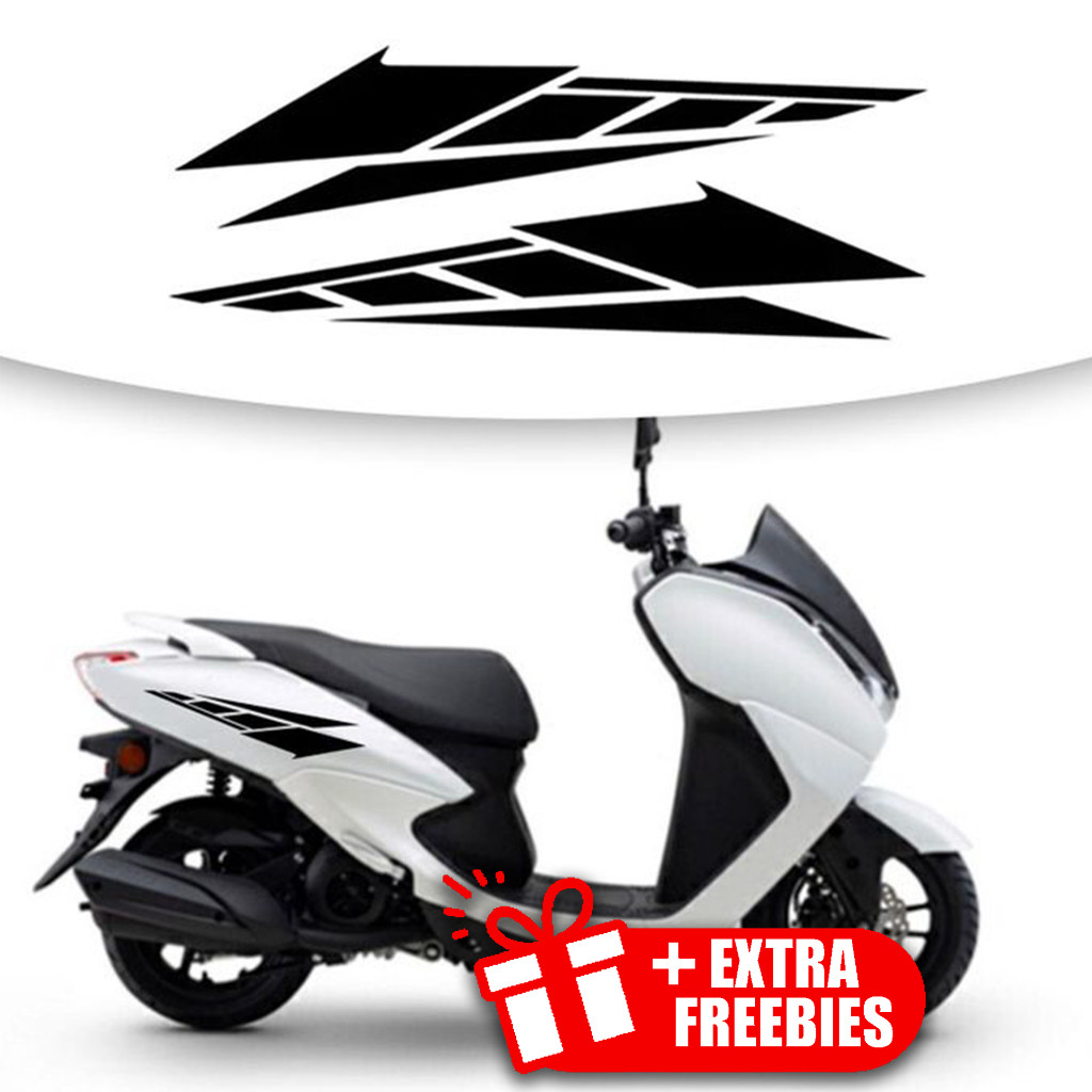 2 PCS Turbo Strip Sticker for Motorcycle Waterproof Stickers Motor ...