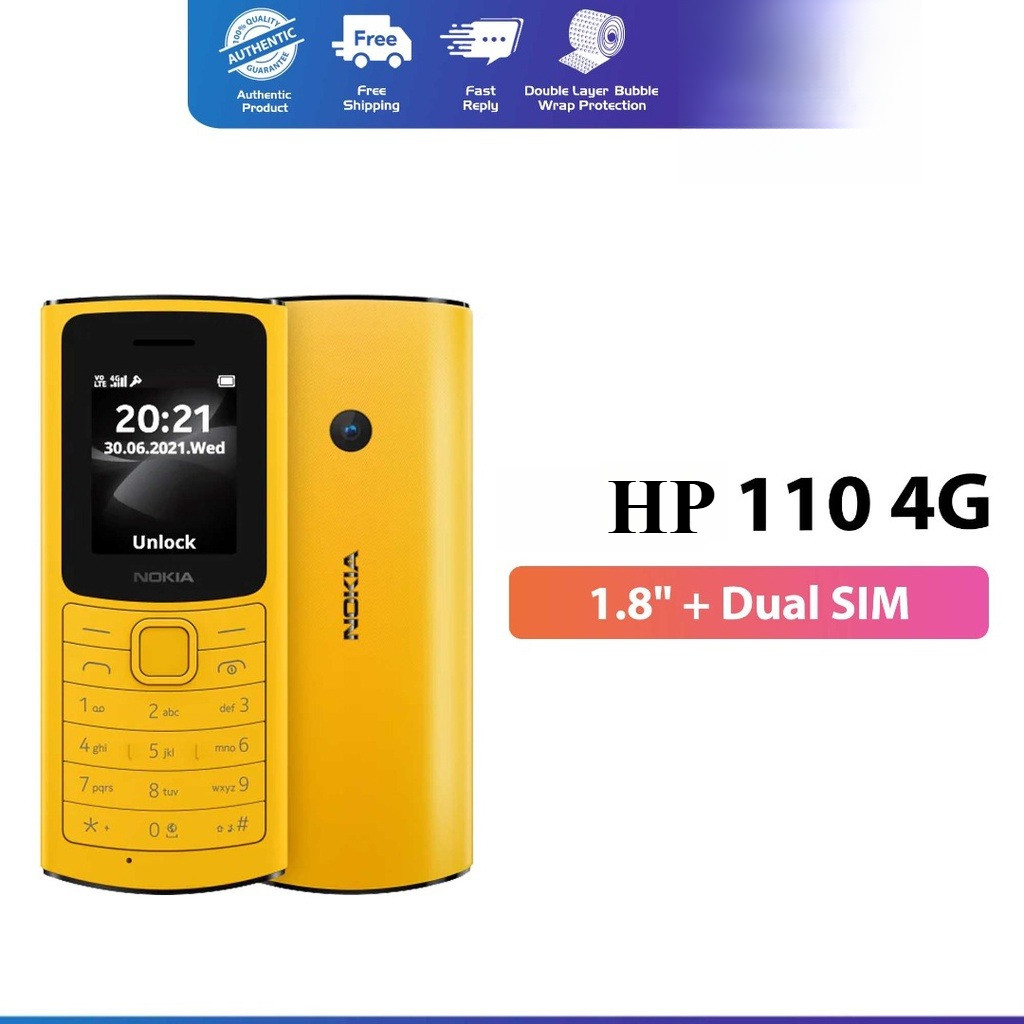 HP N-110 4G (TA-1384) Dual SIM Keypad Phone – Classic Design with ...