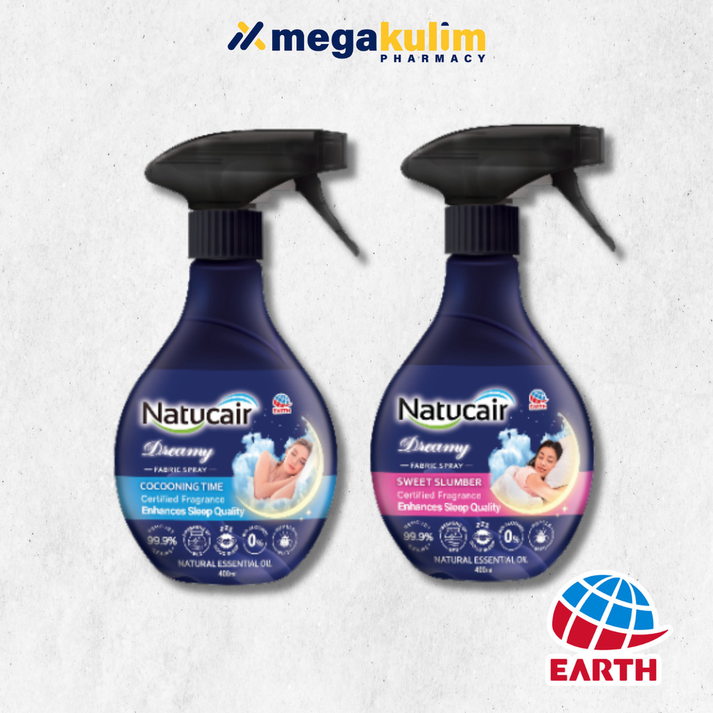 Earth Home Natucair Fabric Spray 400mL (Cocooning Time/ Sweet Slumber ...