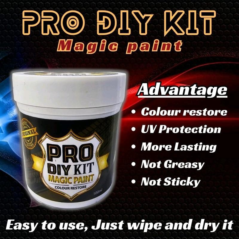 PRO DIY KIT - PLASTIC BLACK PAINT RESTORE Automotive Car PLASTIK KUSAM ...