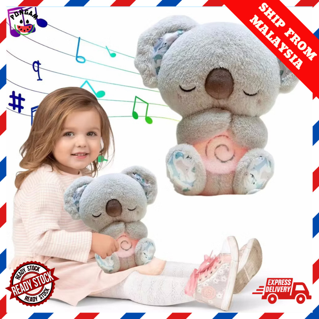 Baby Breathing Koala with Sensory Details Music Lights Calming Otter ...
