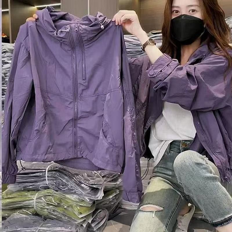 2025 Summer UV Protection Thin Loose Casual Women Outdoor Jacket Korean ...