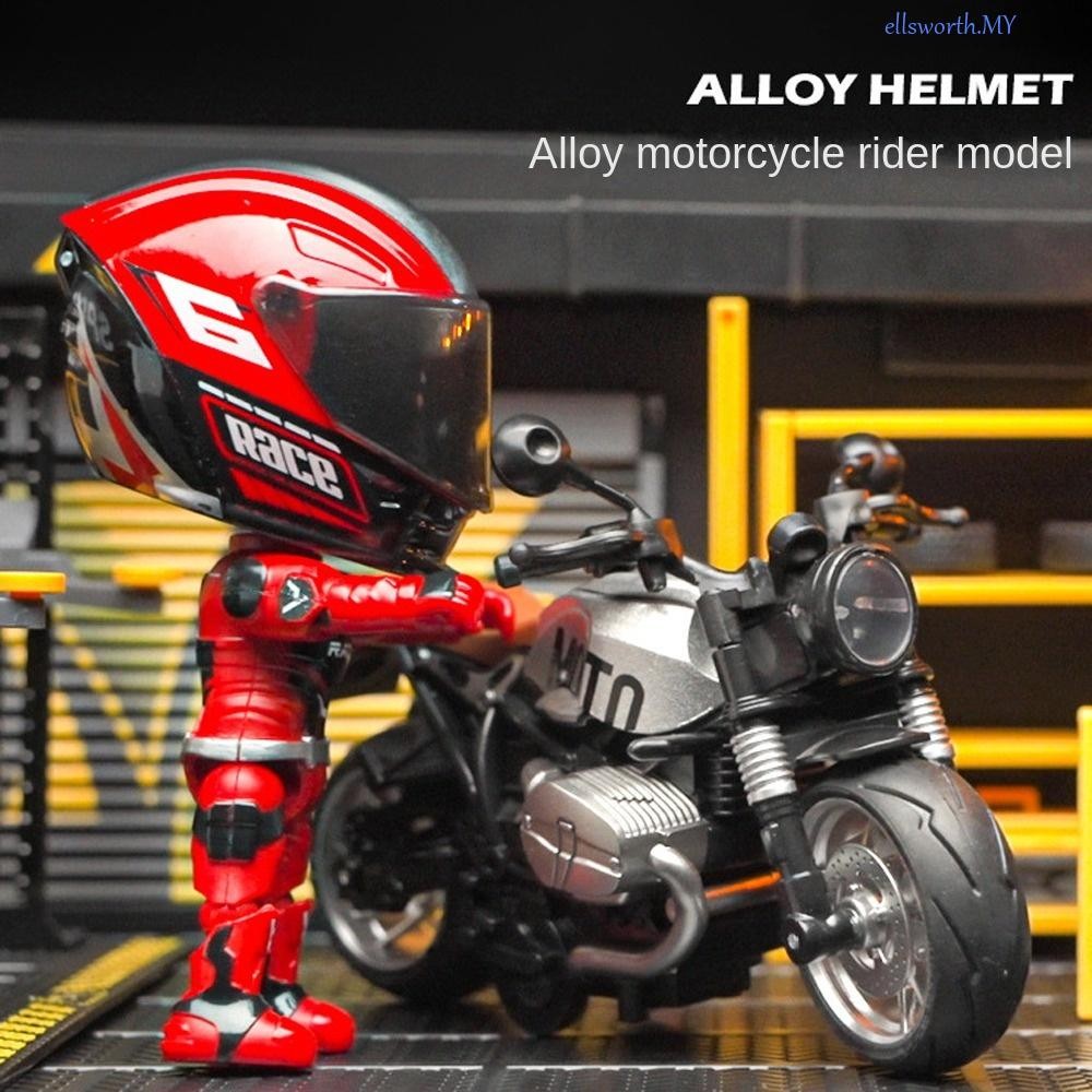 ELLSWORTH Simulated Motorcycle Rider Doll, Action Figure Deformation ...