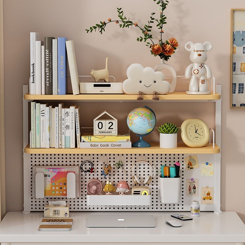 2 Layer Iron Desktop storage rack desk storage rack multi-layer iron ...