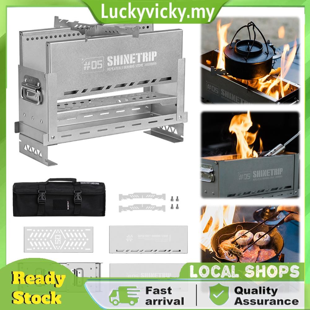 IGT Semi-Unit Secondary Burning Furnace Stainless Steel Folding Bonfire ...