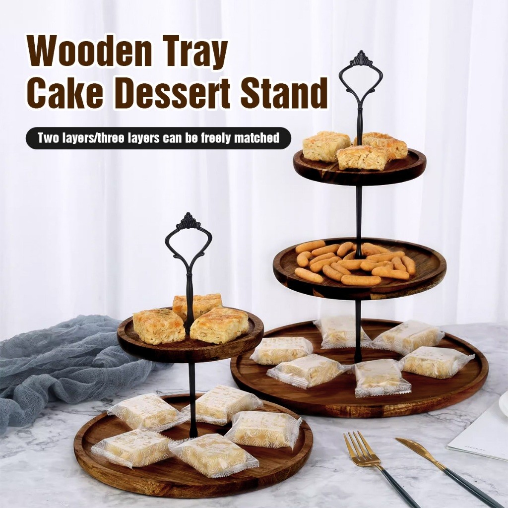 Muffin Tray High Tea Display Set Serving Tray Wooden Display Stand ...