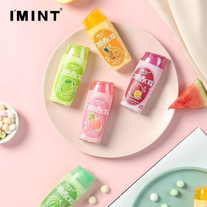Imint Sugar-Free Chewing Beads Fresh Breath Candy Mint Candy Lozenges ...