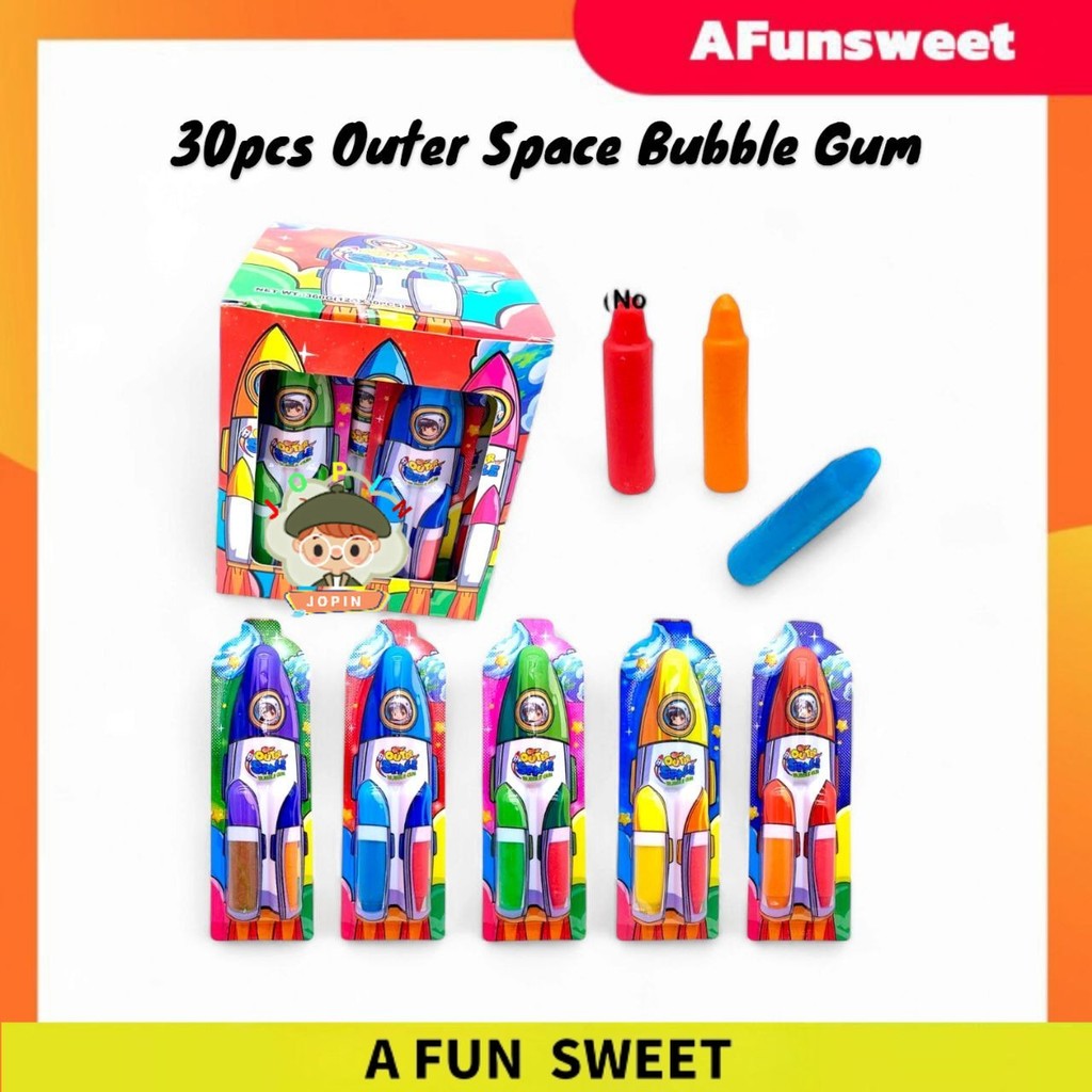 30pcs x 12g Leanseng Outer Space Bubble Gum rocket design chewing Gum ...