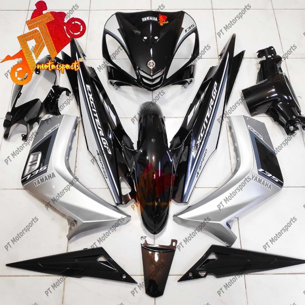 Yamaha LC 135 V1 New Cover set Bodyset Exciter Gp Editon 21 Black ...