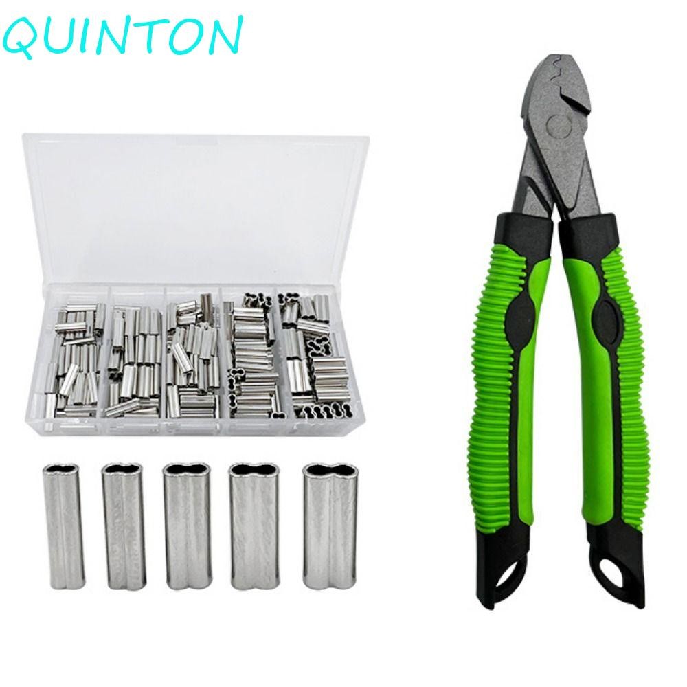 QUINTON Fishing Pliers Crimp Sleeves Kit, Copper Wire Crimping Sleeve ...
