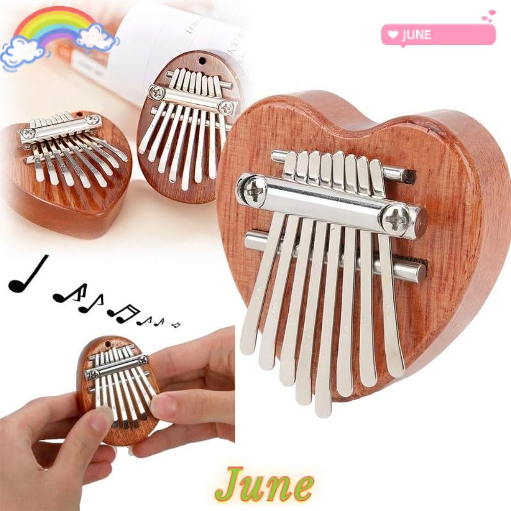 JUNE1 1pc Mini Thumb Piano, Marimba Musical Piano Pendant 8 Key Finger ...