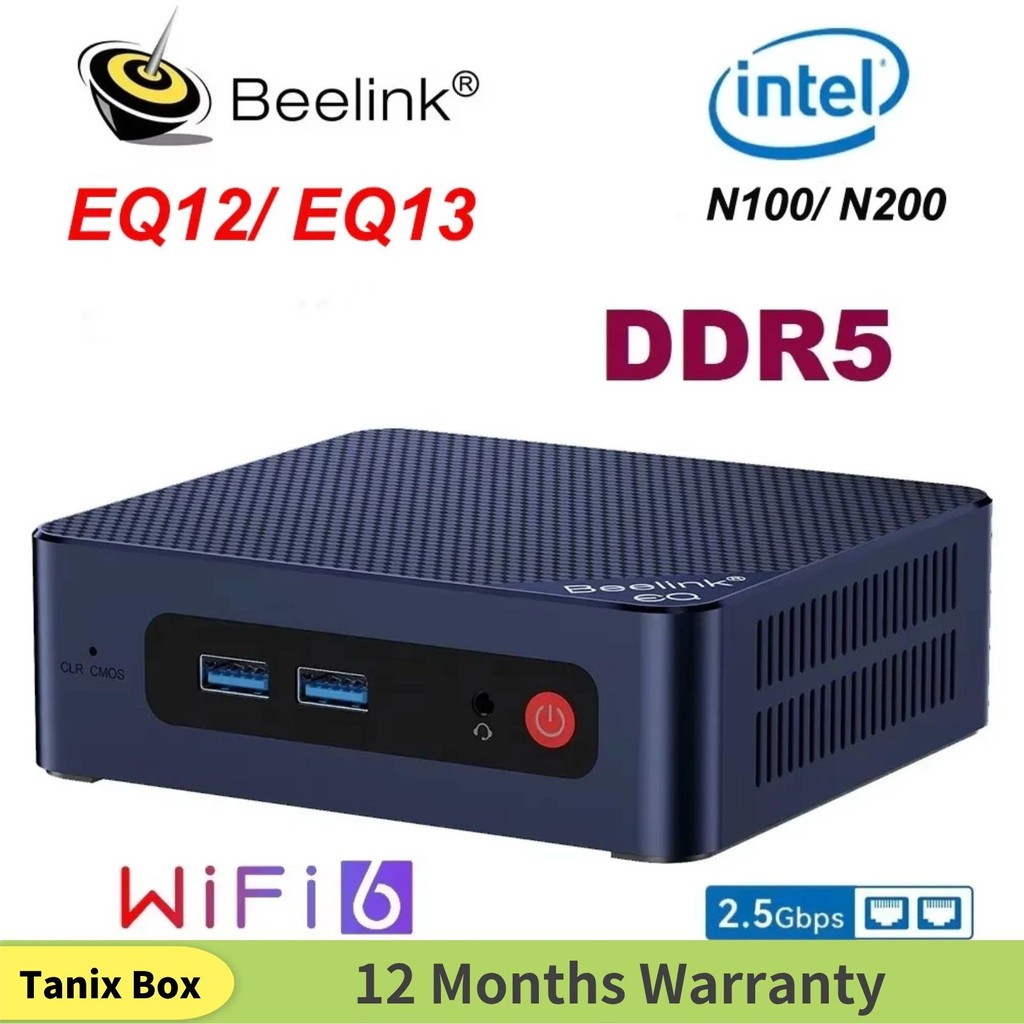 Beelink EQ12/13 Generation Intel N100/200 Mini PC Windows 11 DDR5 BT5.2 Wifi6 Dual 2.5Gbps LAN ...