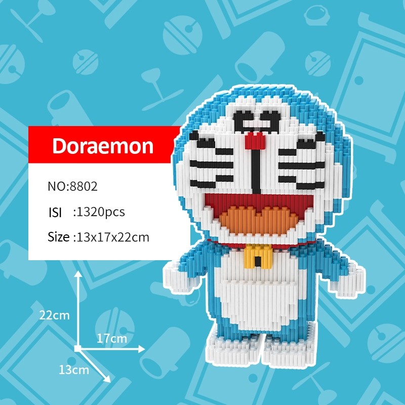 Doraemon Nano Block Toy 8802 Medium Bricks Educational Toy Building ...
