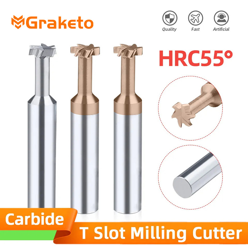 Carbide T Slot Milling Cutter CNC Tools For Metal Aluminium Steel ...