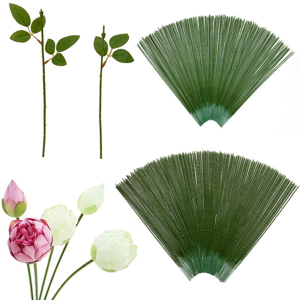 SPE- 100Pcs Green Flower Stem Green Crafts DIY Bouquet Making ...
