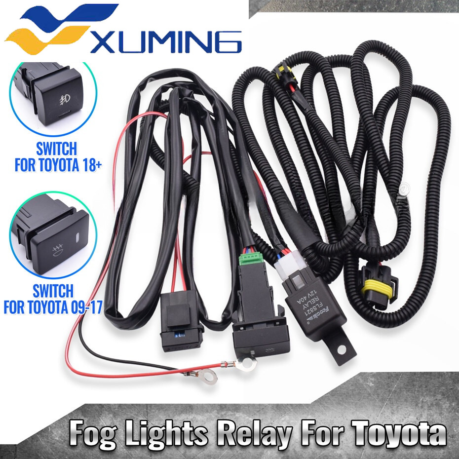 H11 HID LED Fog Light Wiring Harness Relay Fuse For Toyota Corolla ...