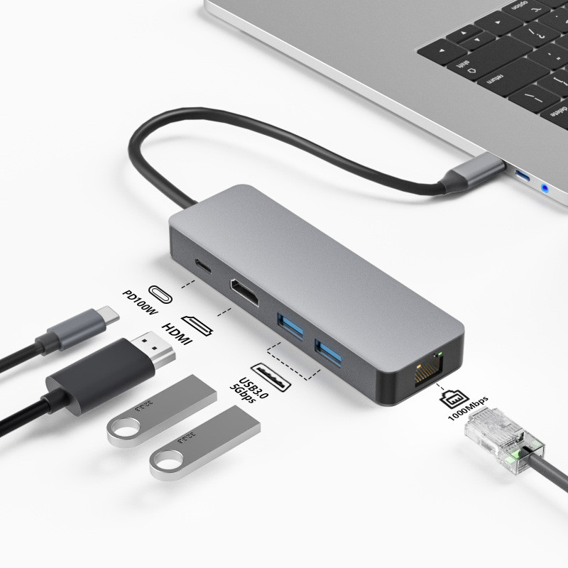Five in one docking station Type-C extender USB-C to HDMI high ...