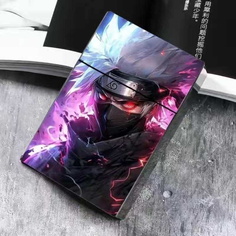 Naruto Anime Flip Cigarette Case Boy Card Storage Box Cool Portable ...