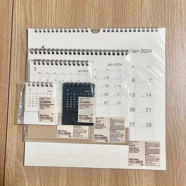 calendar 2024 calendar 2025 calendar Spot MUJI 2025 Kalendar Kertas Kad ...