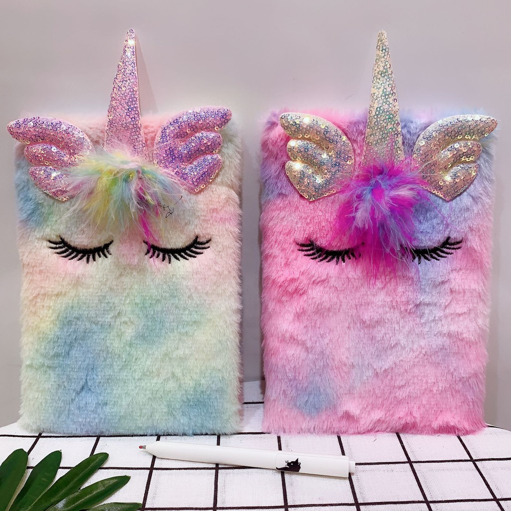 Girl Heart Notepad Plush Color Notebook Cute Japanese Korean Three ...