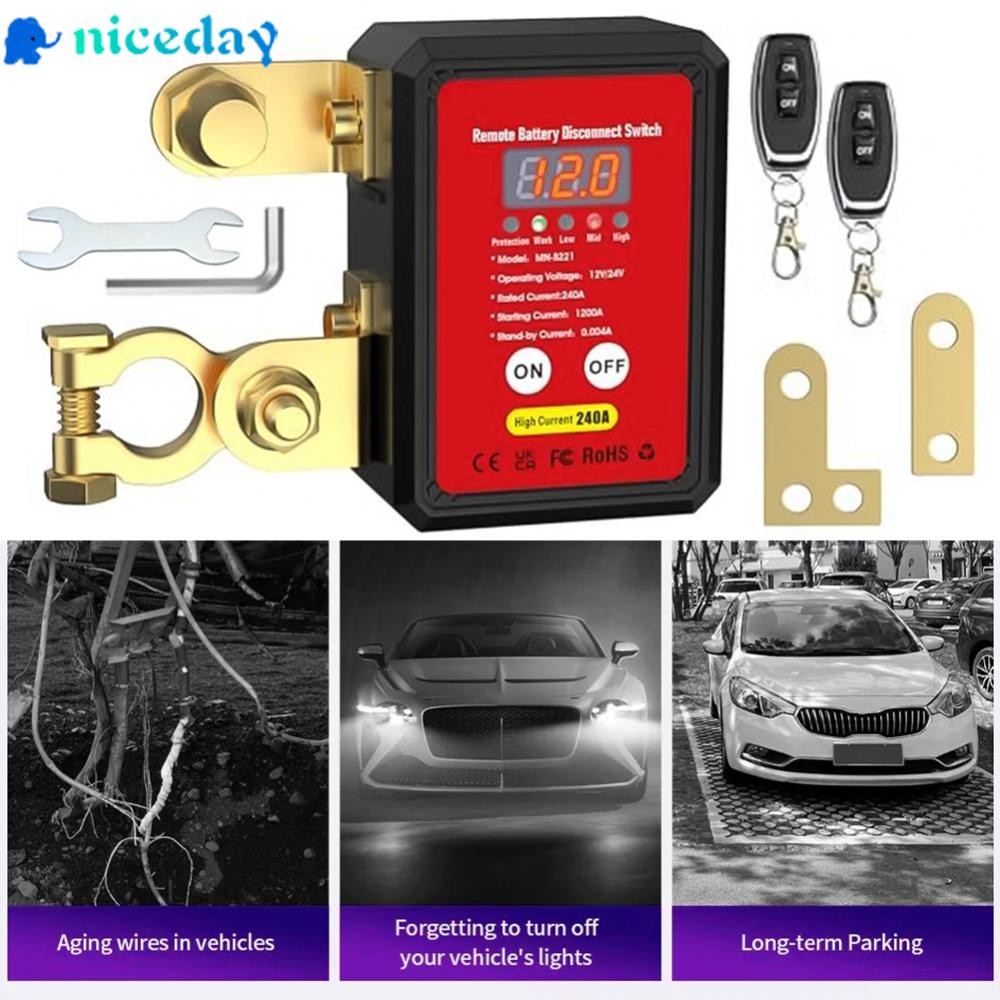 Remote Battery Isolator Switch 12V with LED for Safe Vehicle Operation ...
