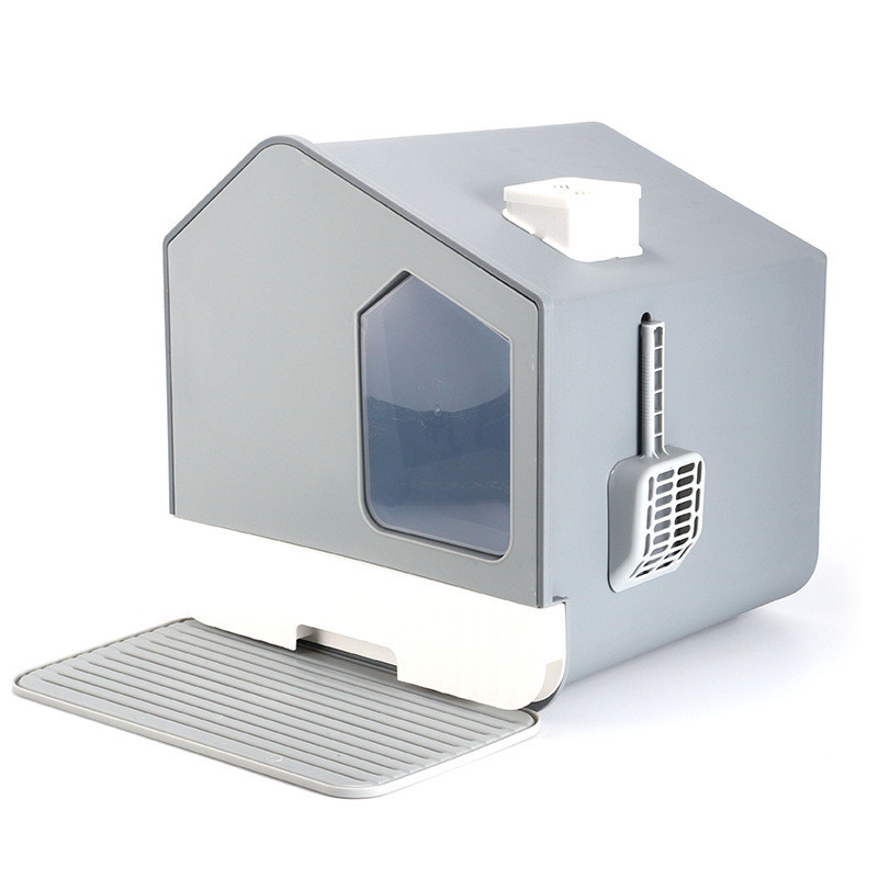 House Type Cat Litter Box Splash-Proof Large Fully Enclosed Drawer Type ...