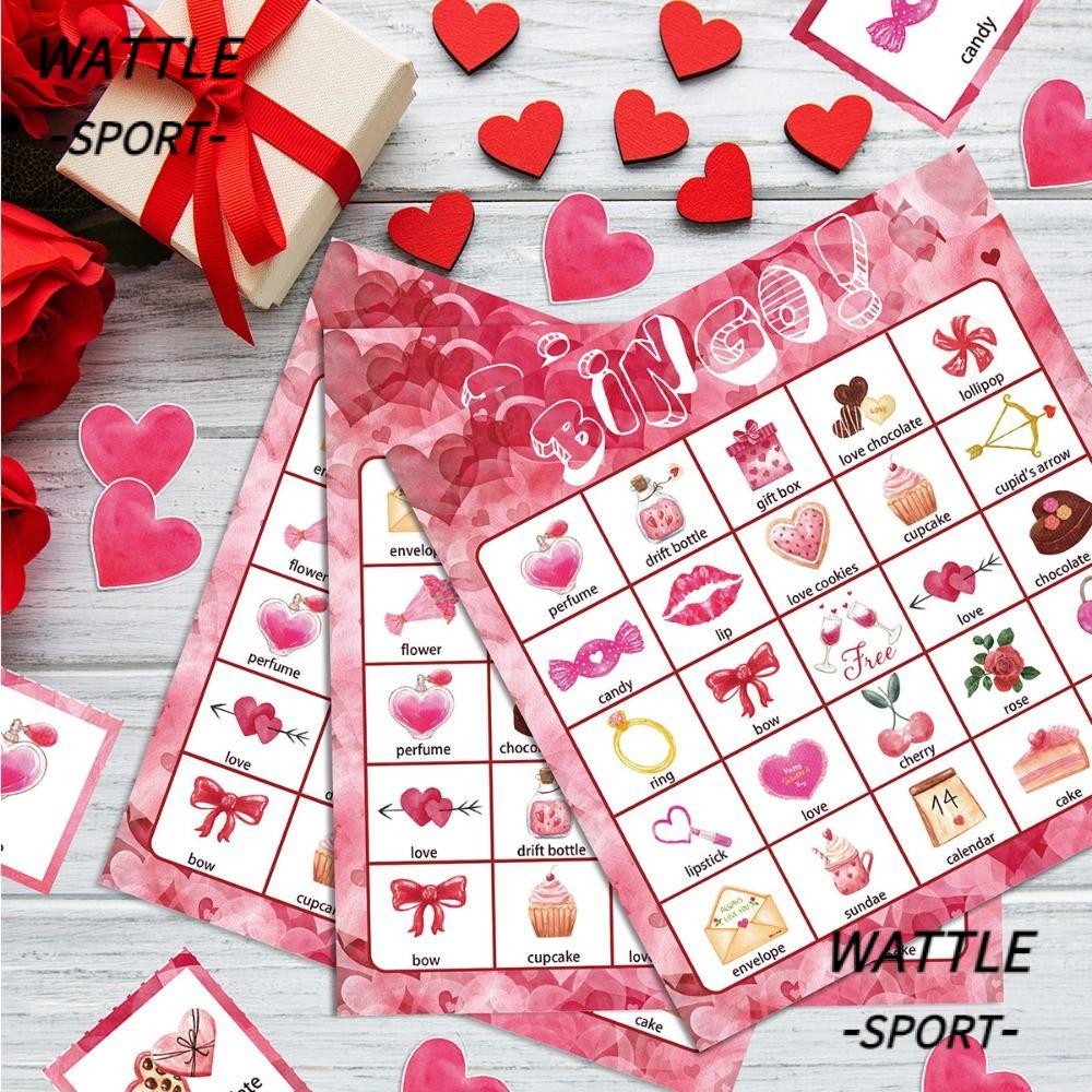 WA-SPORT Valentines Bingo Cards, Valentines Crafts Kids Toy Kids Bingo ...