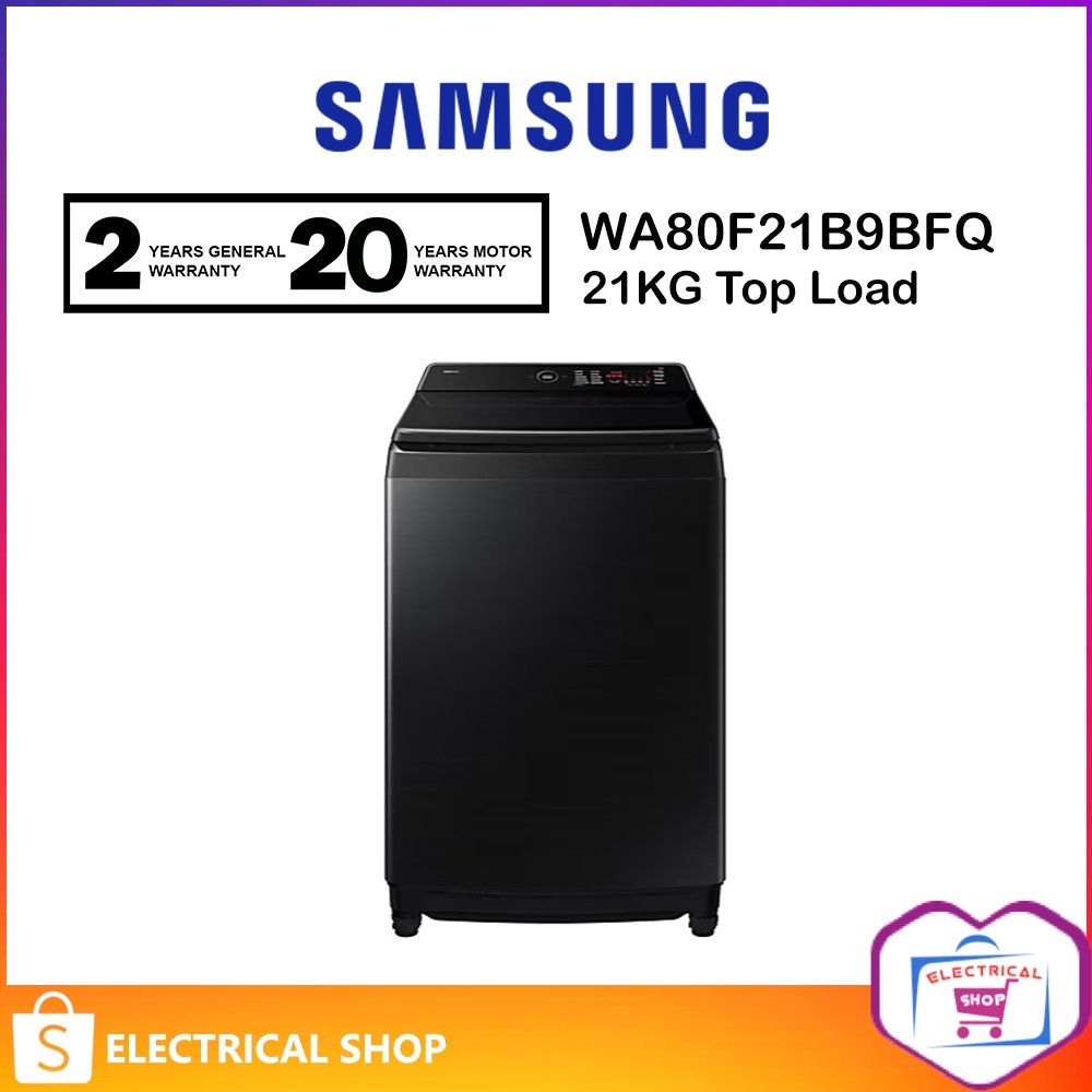 Samsung 21kg WA80F21B9BFQ Bespoke AI Laundry Top load Washer AI Wash Washing Machine Mesin Basuh ...