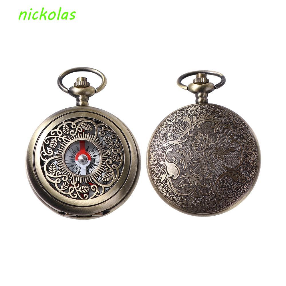 NICKOLAS Vintage Bronze Compass Bronze Pocket Watch Design Gift ...