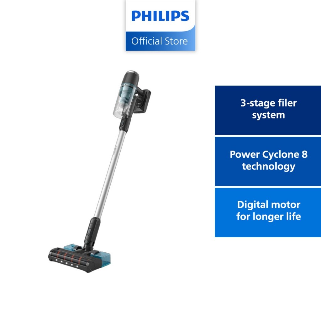 Philips XC3133 | Cordless Vacuum cleaner | Wet & Dry | 60 mins runtime ...