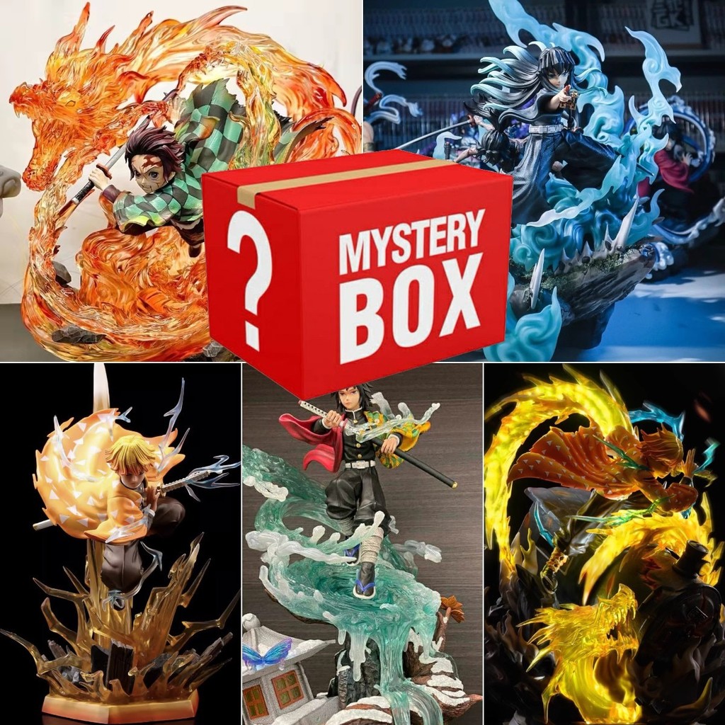 Surprise Unboxing Blind Box Demon Slayer Zenitsu Tanjiro Nezuko Rengoku ...