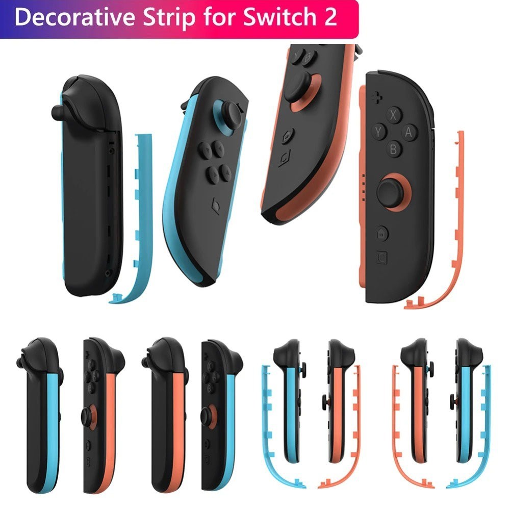 For Nintendo Switch 2 JoyCon Handle Accents Plastic Easy Decorative ...