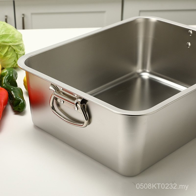 Turnover Stainless Steel Basin Basin Square Basin with Lid Basin with ...
