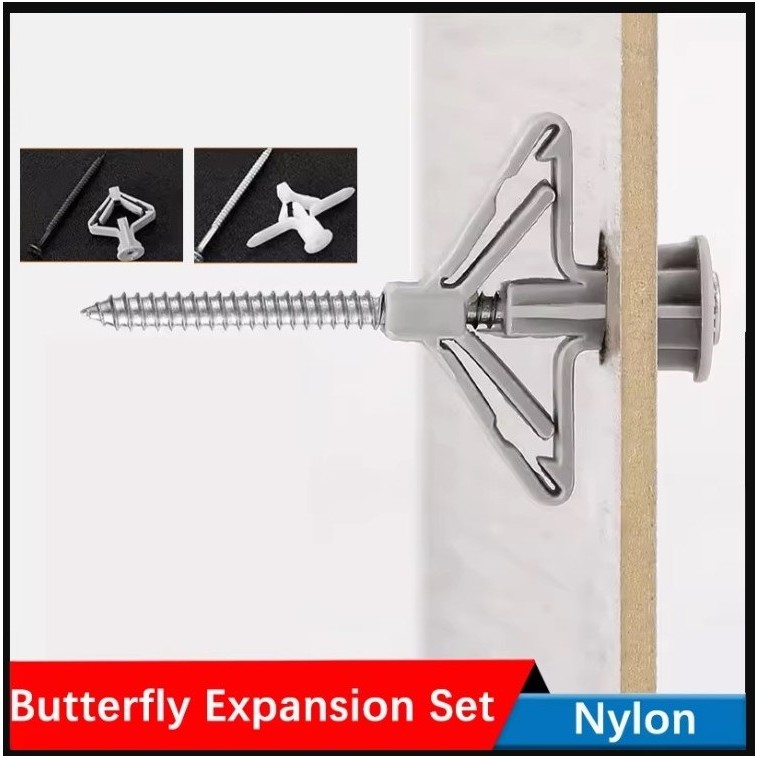 ZKT 50/100pcs Plastic Expansion Tube Gypsum Board Anchors Nylon ...