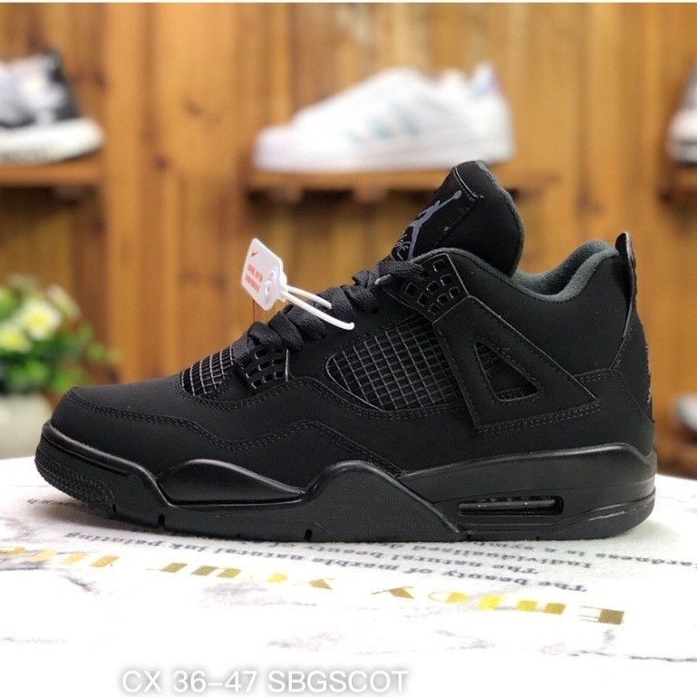 Air Jordan 4 Black Cat Men And Women Basketball Shoes AJ4 Sneakers AJ ...