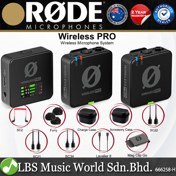 Rode Wireless Pro Dual Channel Compact Wireless Microphone System ...