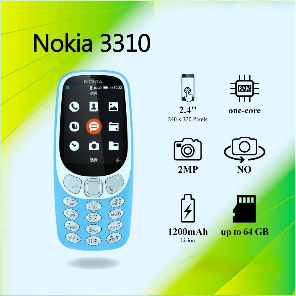 📱Nokia 3310 Dual SIM 2MP Camera LED Flash Classic Mobile📱 | Shopee Malaysia